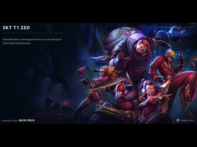 Skt Faker Zed Skin