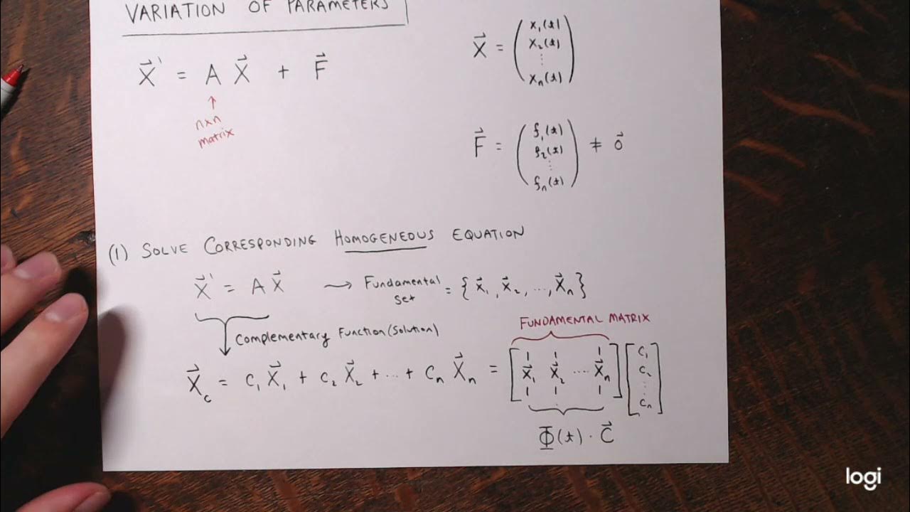 Nonhomogeneous Linear Systems of DEs - Variation of Parameters Examples ...