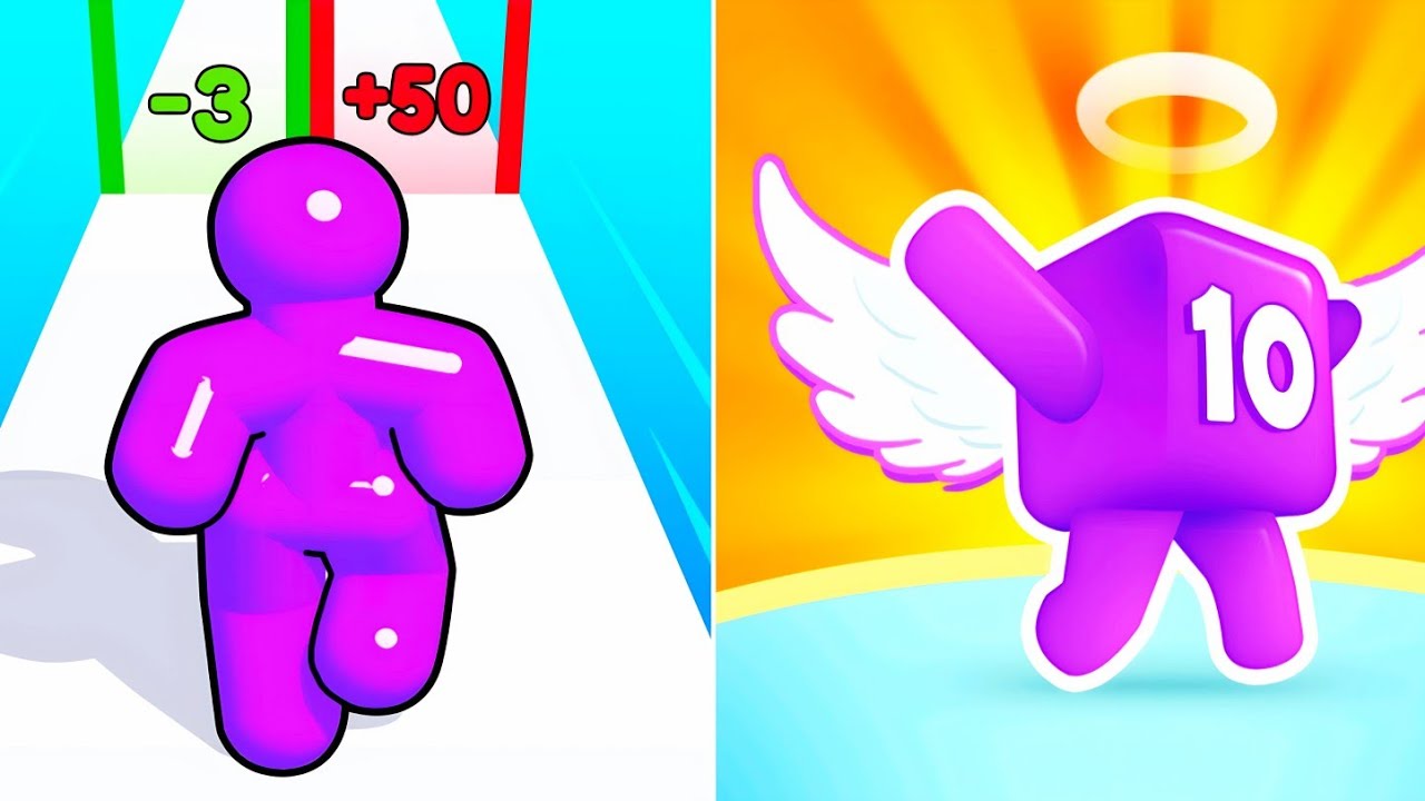 Satisfying Mobile Game 2023... Tall Man Run vs Level Up Numbers, All Max Level - YouTube