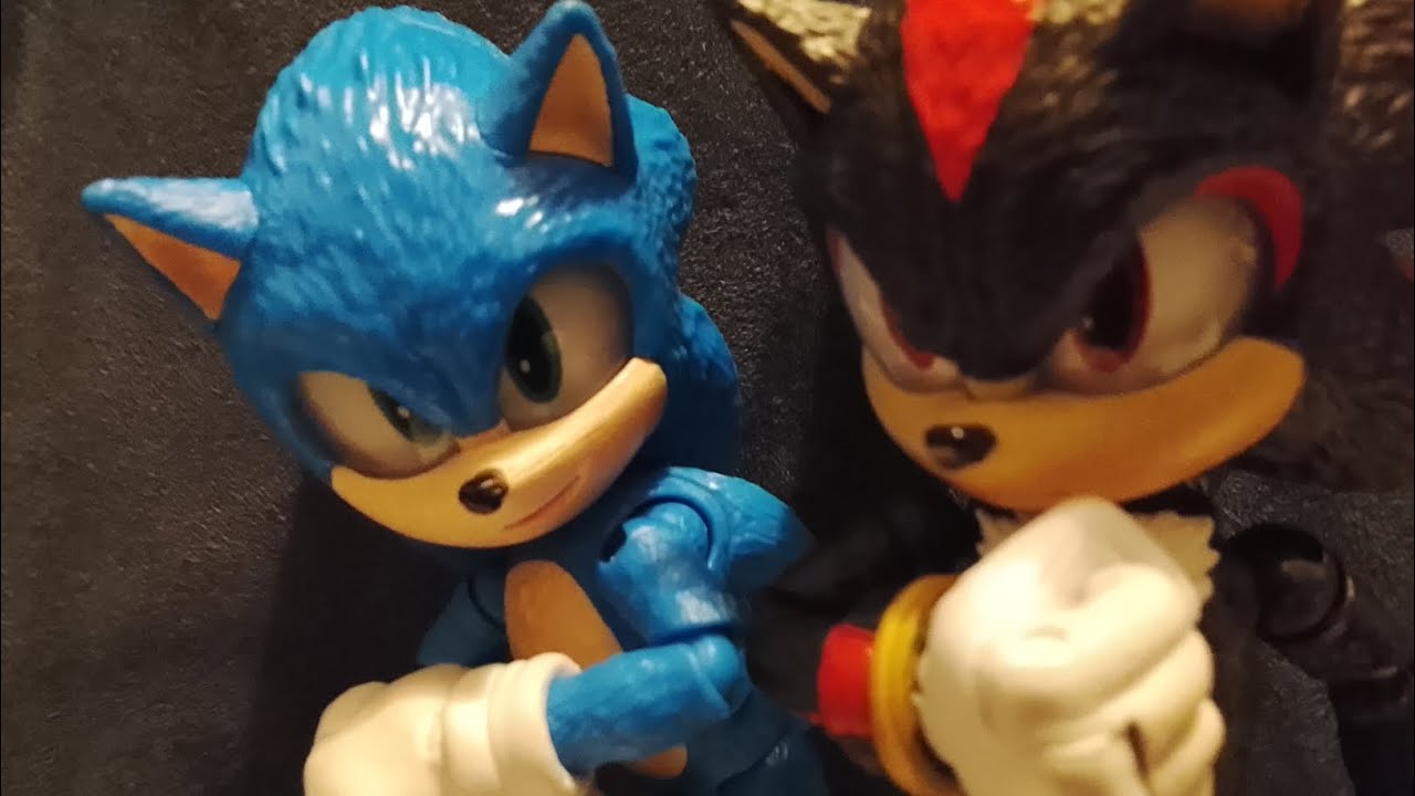 Sonic vs shadow (stop motion) - YouTube