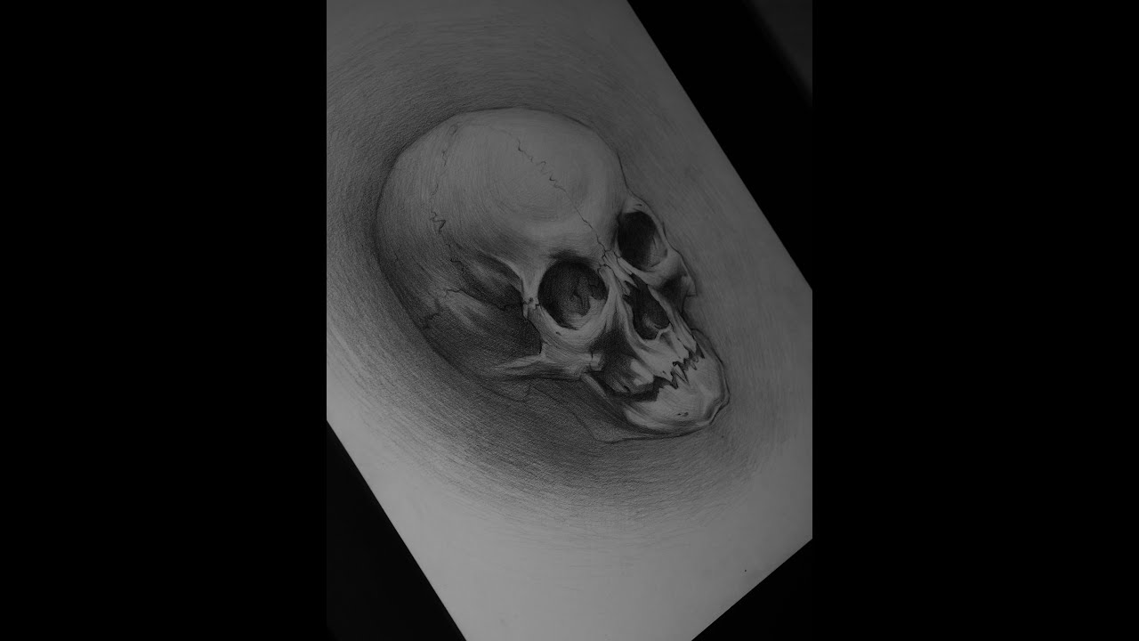 Skull Pencil Drawing Time Lapse - YouTube