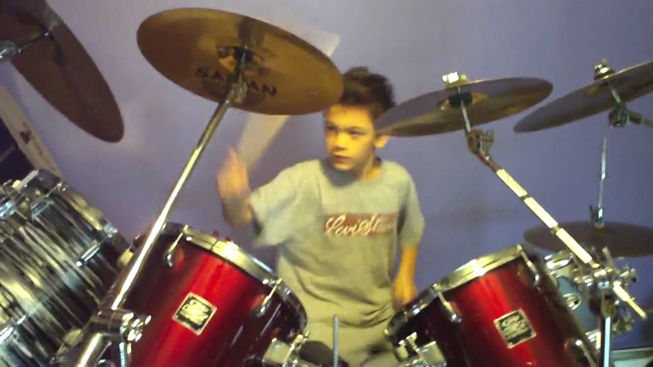 8 year old drum prodigy - YouTube