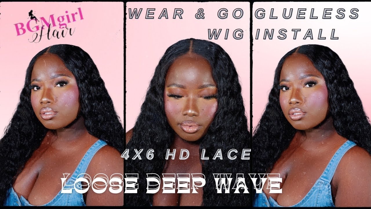 BGMGIRL HAIR | Loose Deep Wave GLUE-LESS Install | 180% Density ...