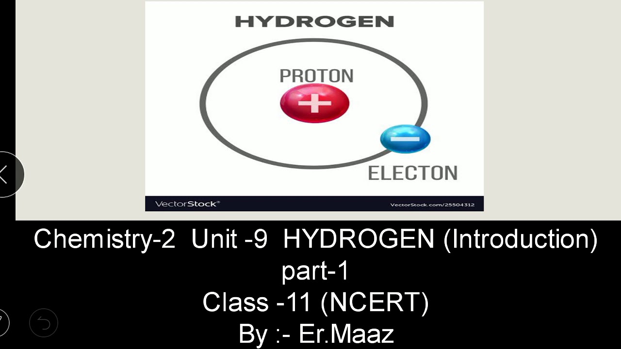 chemistry class -11 HYDROGEN NCERT unit -9 by Er.Maaz. - YouTube