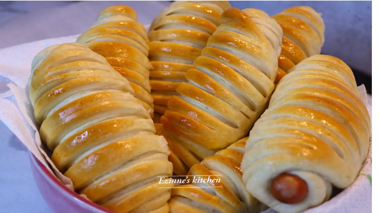 Soft and delicious Sausage bread rolls recipe - YouTube