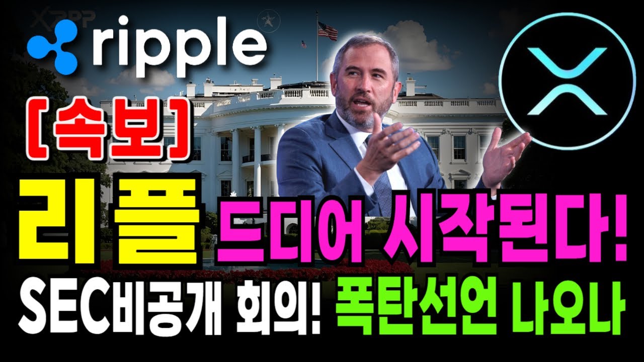 리플 Xrp 코인 전망⭐sec 리플관련 비공개 회의 드디어 상승 시작된다 소송종료 폭탄선언 나오나 리플 엑스알피 Xrp