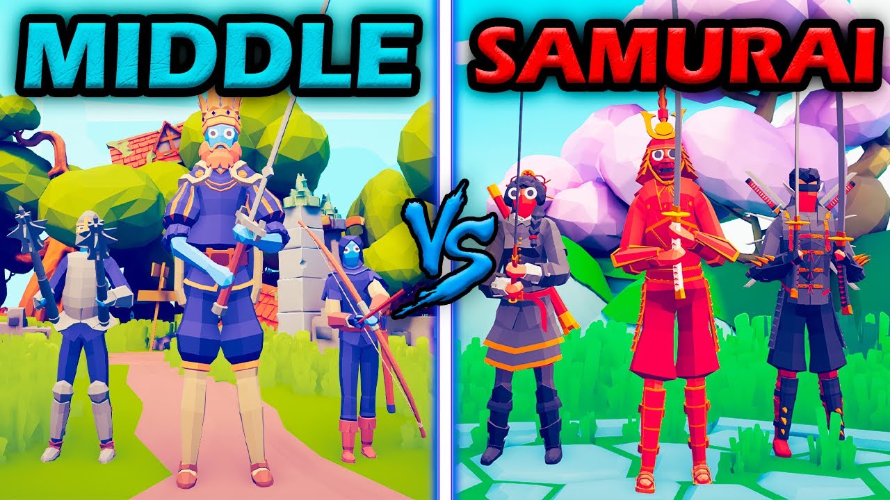 SAMURAI TEAM vs MIDDLE AGE TEAM - Totally Accurate Battle Simulator ...