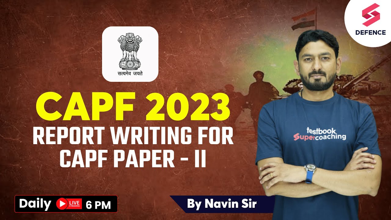 English For Defence | Report writing for CAPF paper - ll | CDS AFCAT ...