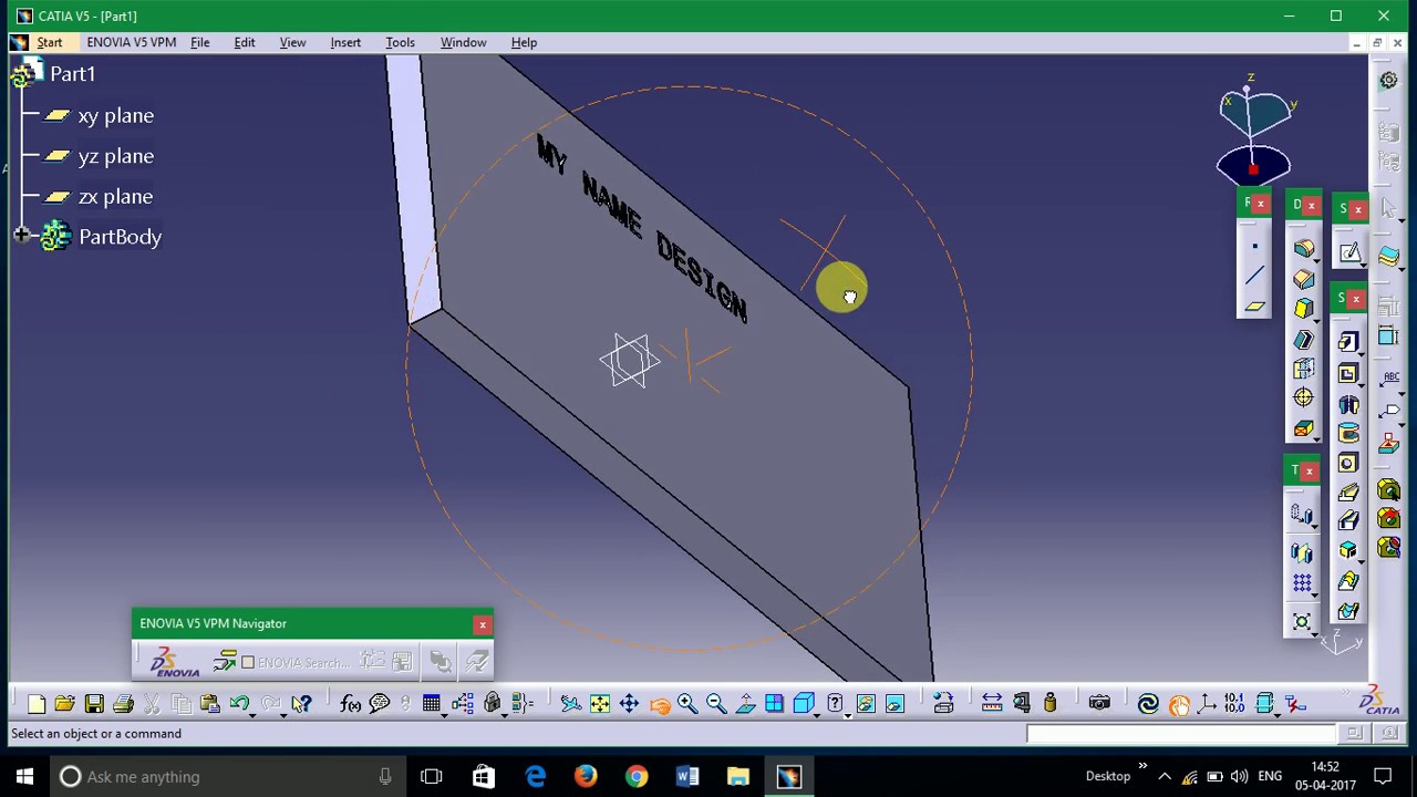 NAME DESIGN IN CATIA - YouTube