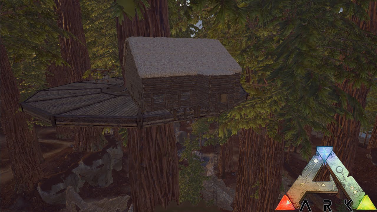 Ark Survival Evolved - UPDATE 243 - BIOMA REDWOOD, CASA NA ARVORE E ...