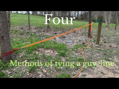 How to tie a guy line - YouTube