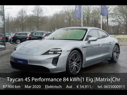Porsche Taycan 4S Performance 84 kWh|1 Eig.|Matrix|Chrono|Achteras besturing|Panoramadak|SportDesign