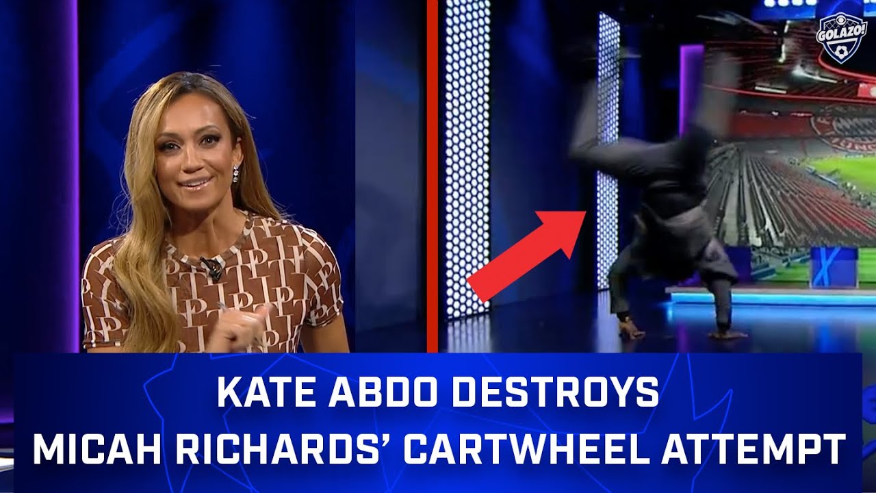 Kate Abdo Jabs at Micah Richards After His Failed Cartwheel Attempt ...
