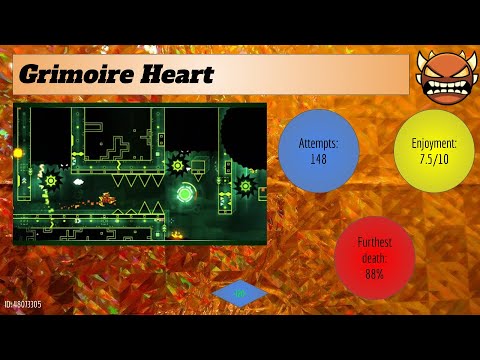 Beating the ENTIRE Pointercrate Demonlist! Level 120 - Grimoire Heart ...