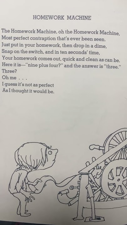 Homework Machine by Shel Silverstein - YouTube