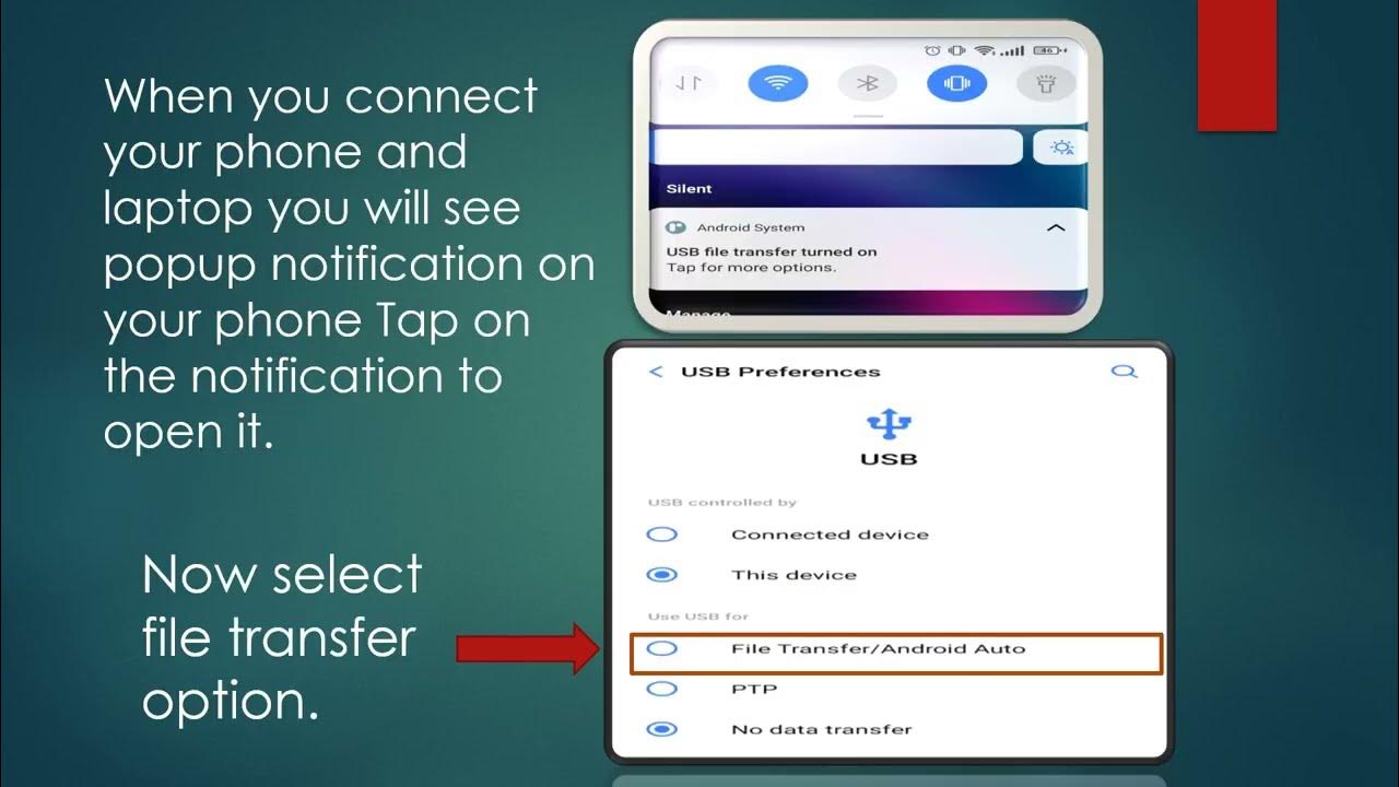 how to transfer file with from phone to laptop and laptop to phone with ...