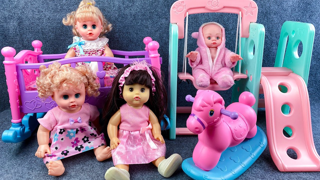 6 Minutes Satisfying with Unboxing Cute Princess Play set，Pink Bathtub ...