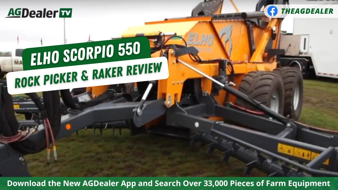 ELHO Scorpio 550 Rock Picker & Raker Review with Scott Garvey at Ag in ...