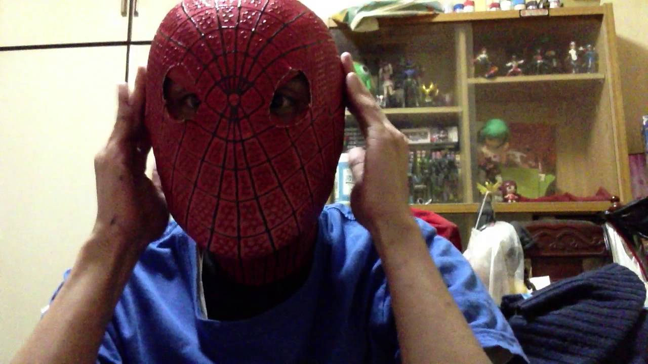 The Amazing Spiderman faceshell with gold mirror tint. - YouTube