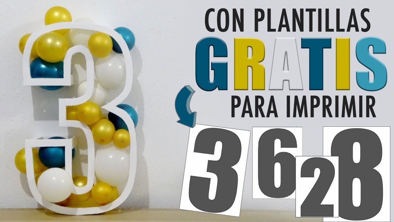 NUMEROS CON GLOBOS - YouTube