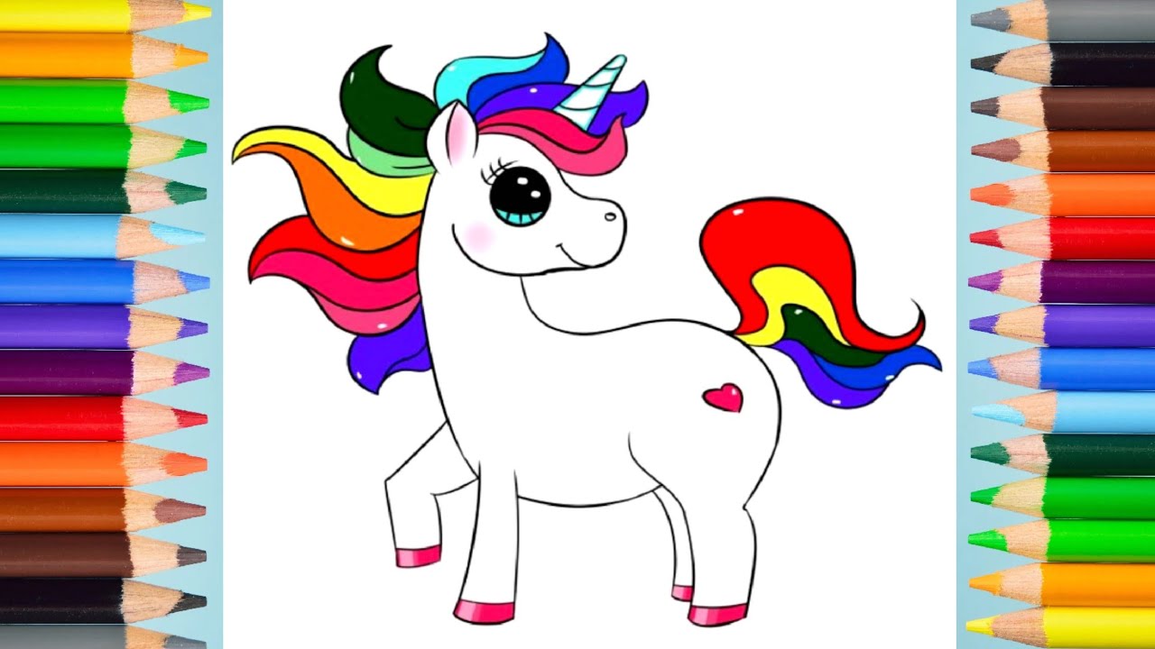 How To Draw a Unicorn 🦄 Drawing a Cute Unicorn For kids ||Drawing For ...