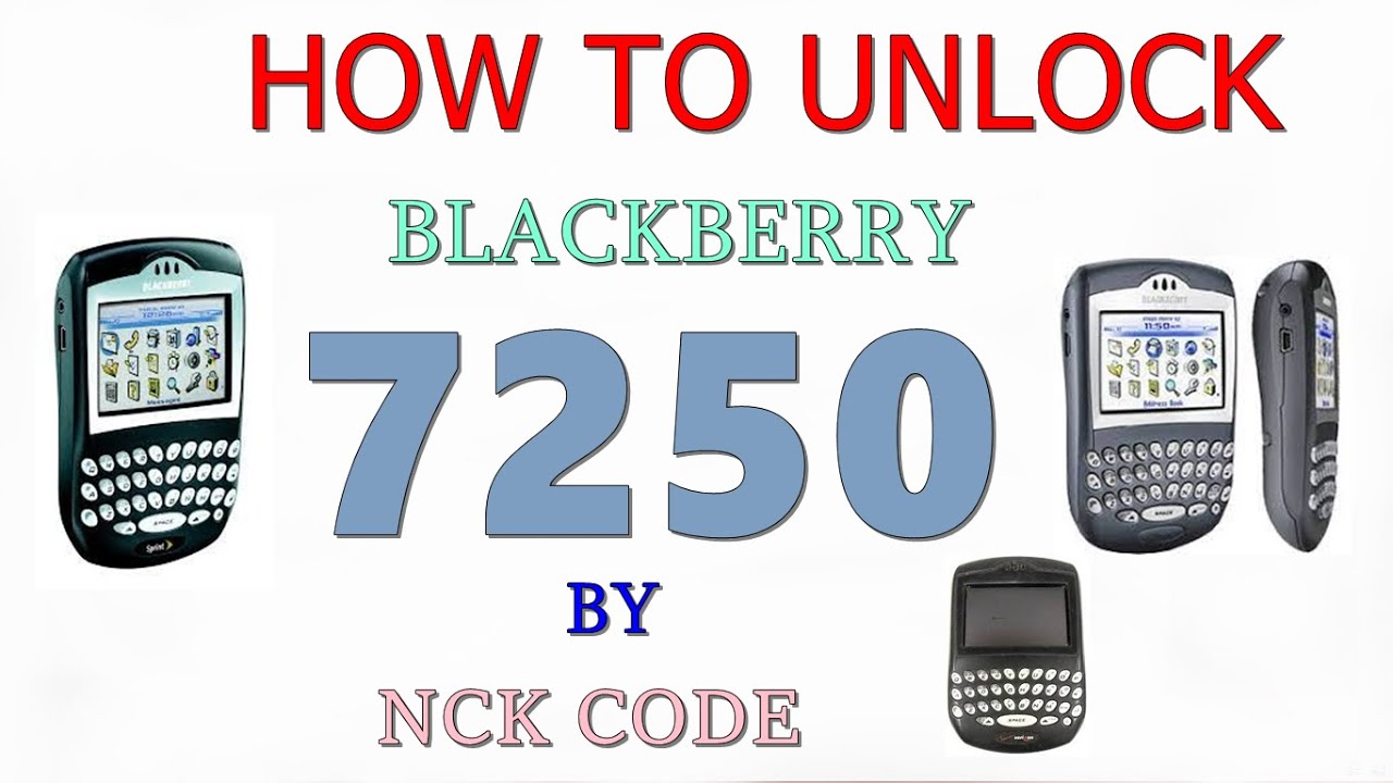 How to Unlock BlackBerry 7250 by Unlock Code - YouTube