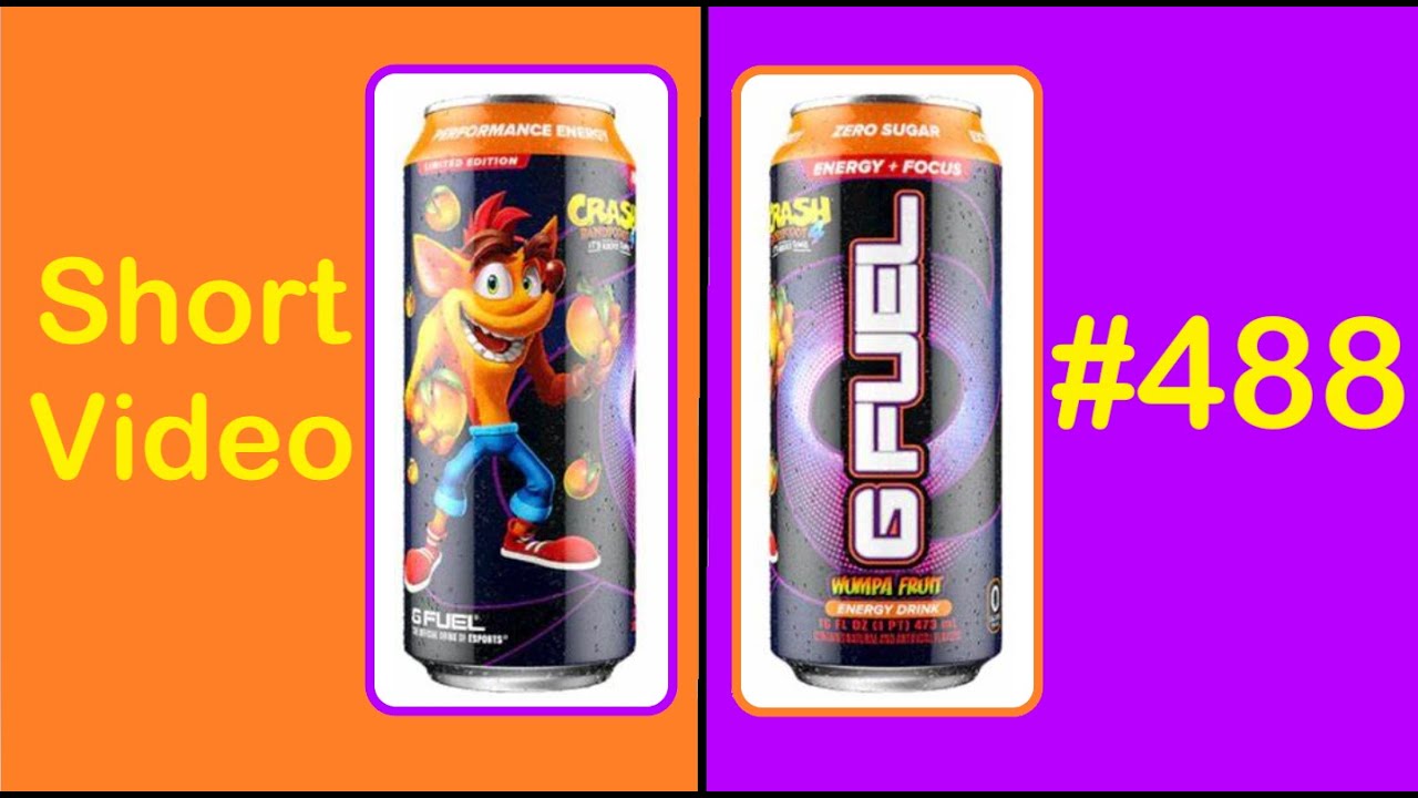 488. Short Video on G-Fuel Crash Bandicoot Wumpa Fruit - YouTube