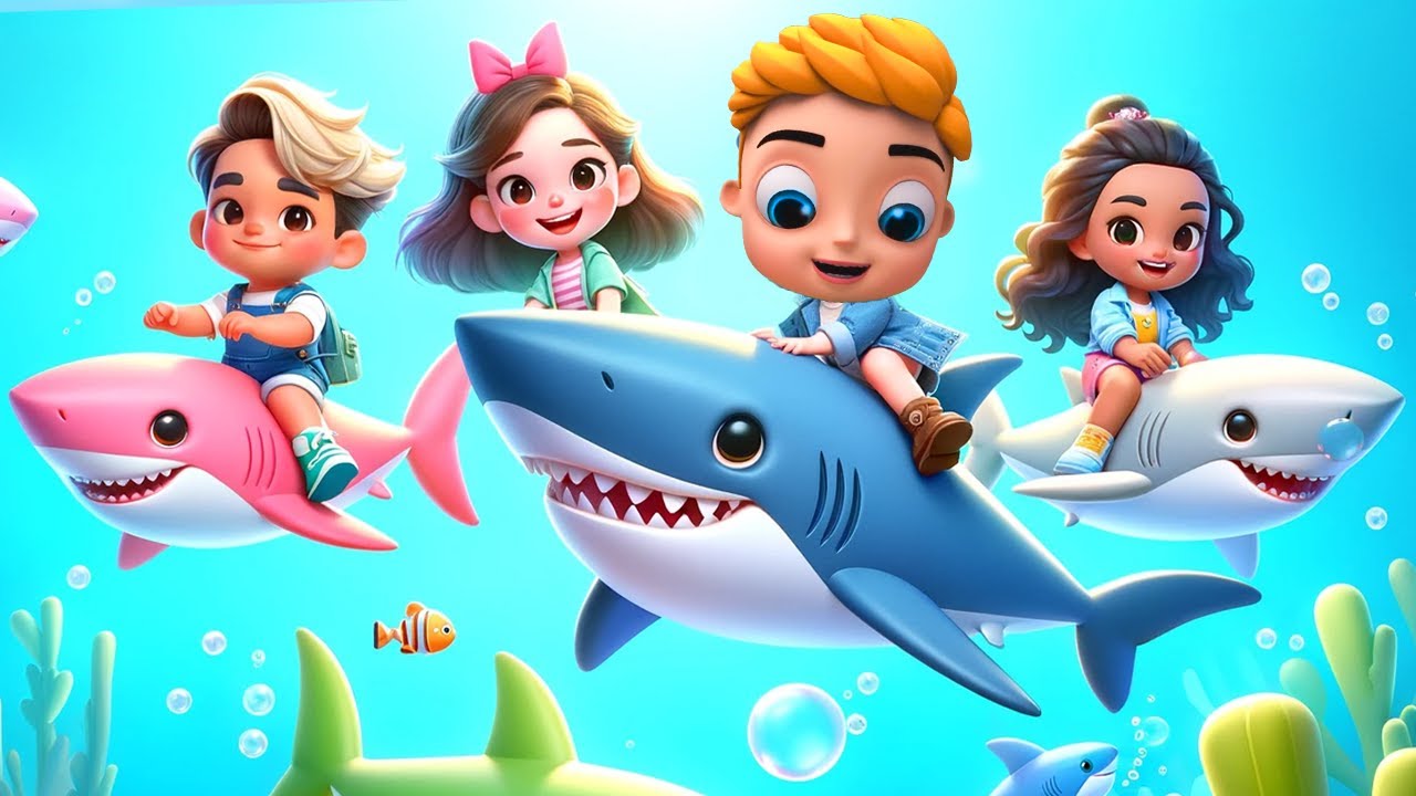 Baby Shark Family And More Songs For Kids | Cartoons TV & 3D Nursery ...