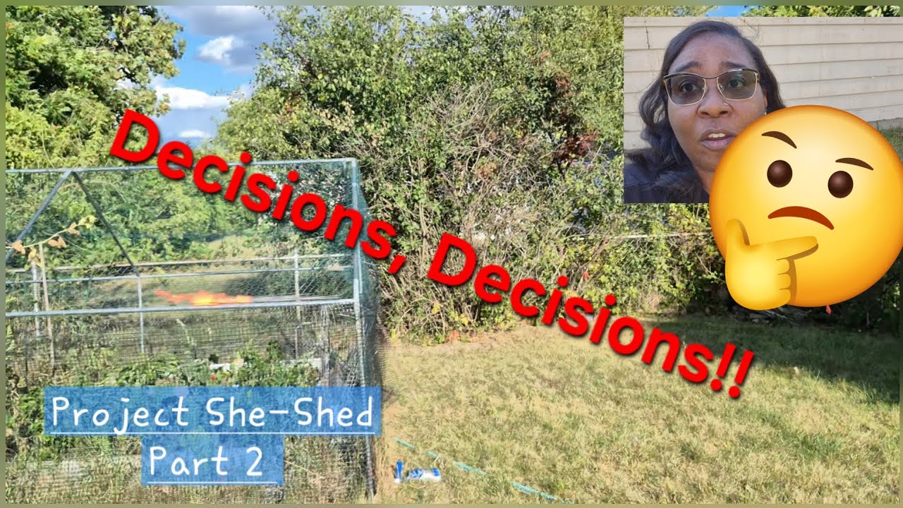 DECISIONS, DECISIONS!!! Project She-Shed Part 2 - YouTube