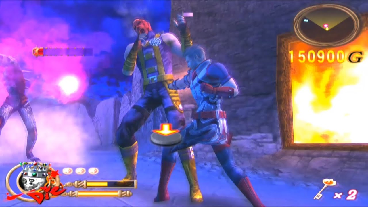 God Hand - Demon throwing projectiles when pummel - YouTube