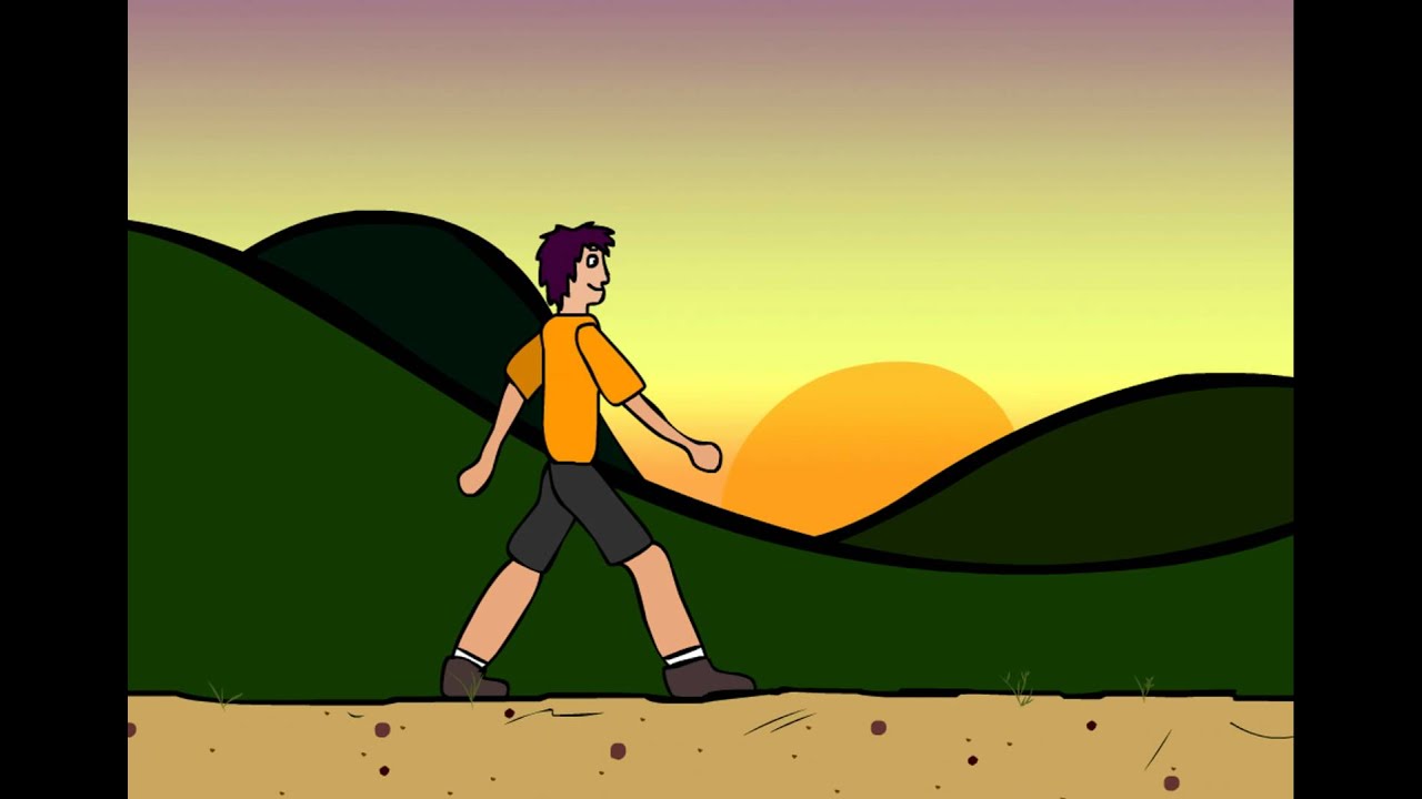 16 Frame Walk Cycle (4 Step) Adobe flash - YouTube