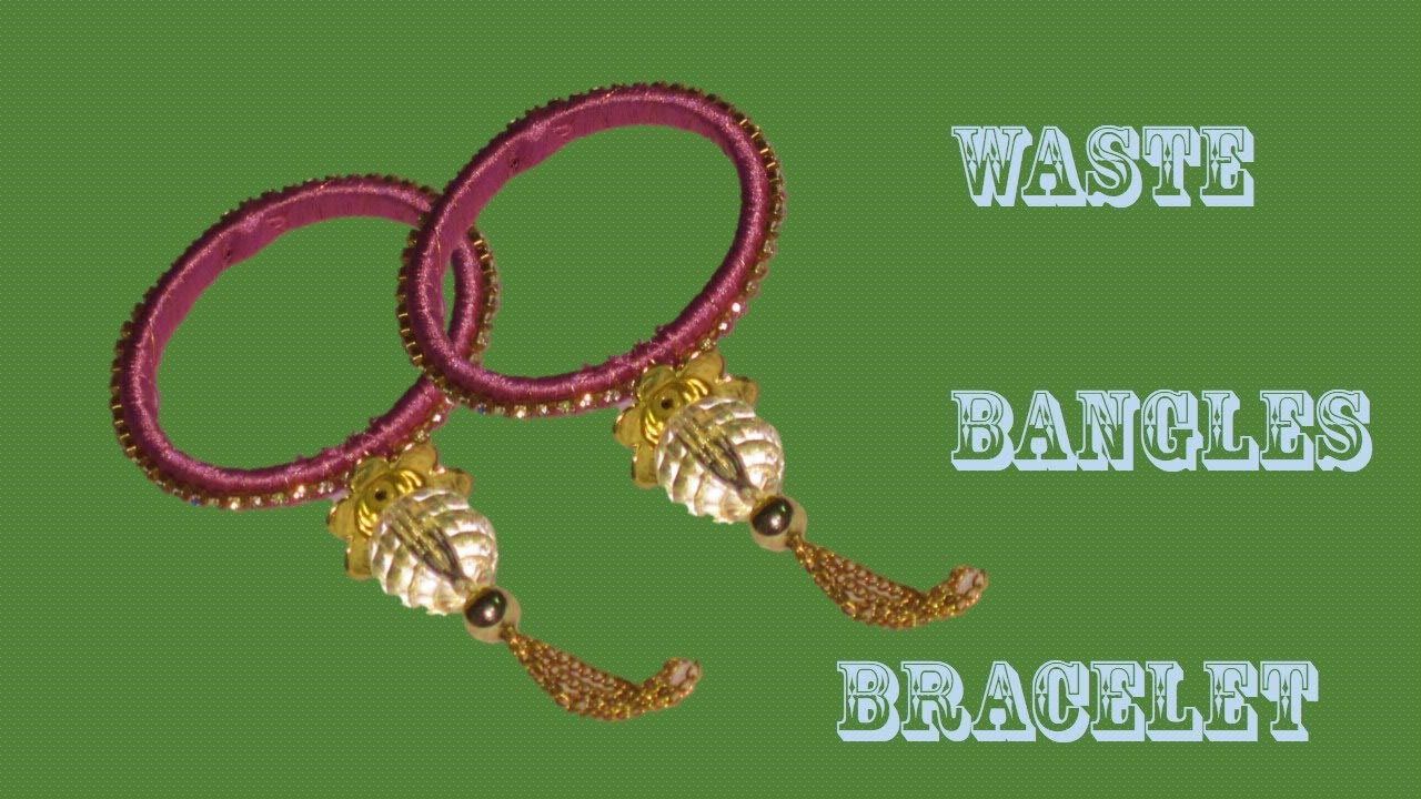 HM How to reuse old bangles || Turn old bangle into alluring bangles ...
