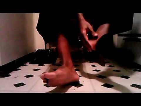 Dress shoes/black socks to bare feet video