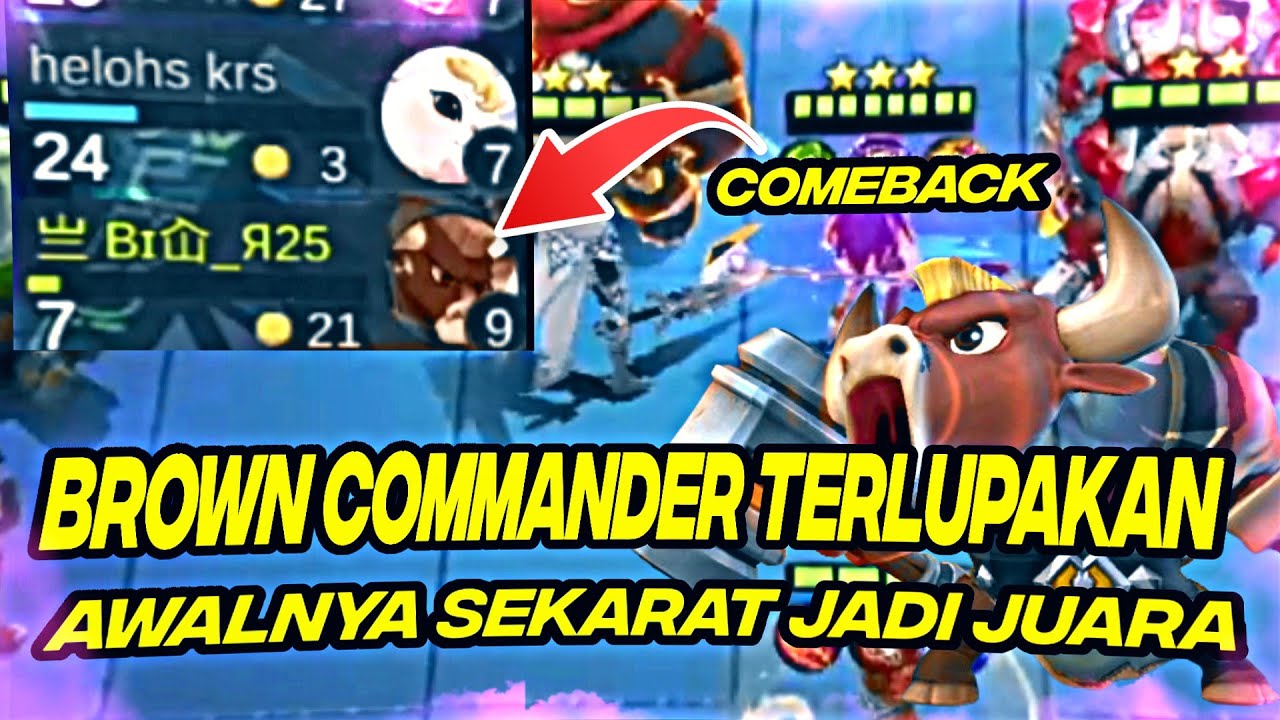 COMEBACK SEKARAT JADI JUARA MAGIC CHESS CARA MAIN COMMANDER BROWN SKILL ...