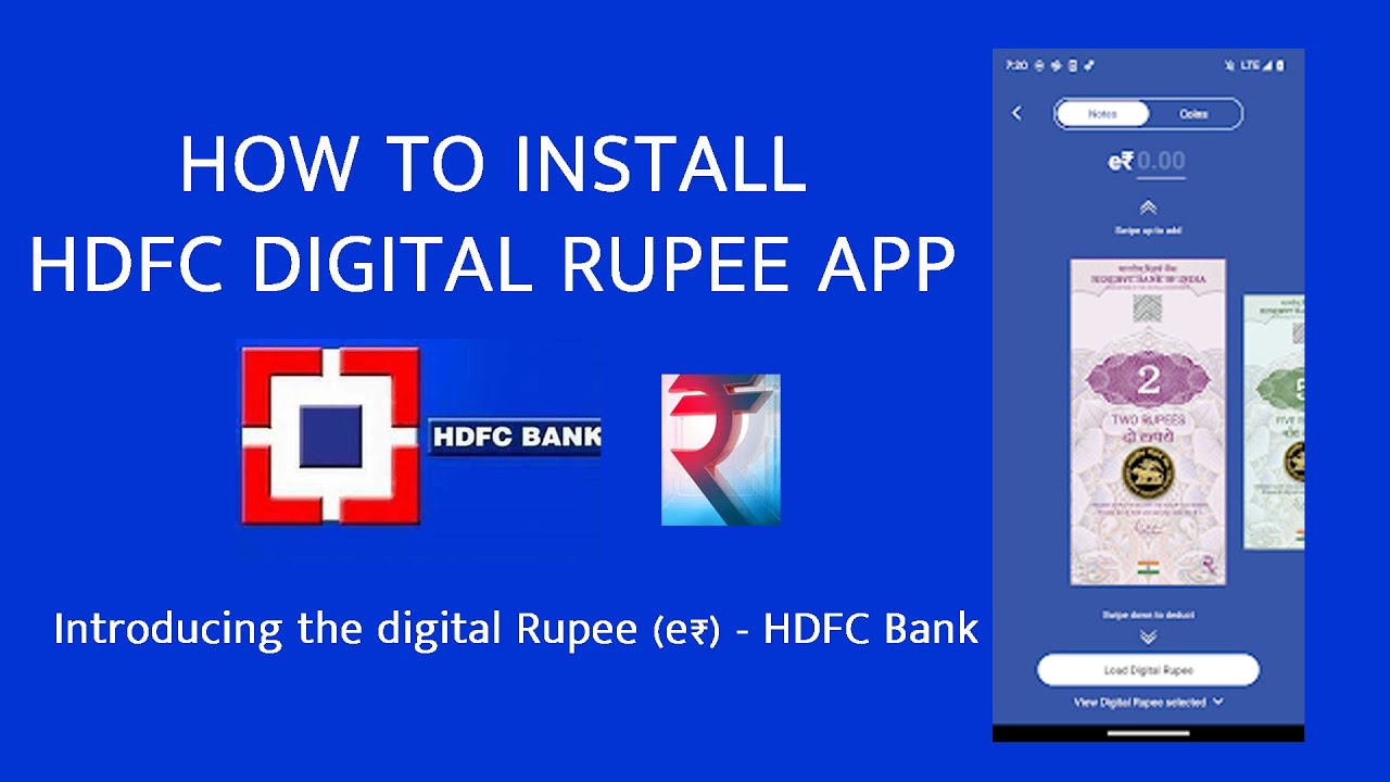 How to Install the digital Rupee (e₹) - HDFC Bank #tech_kurippugal - YouTube