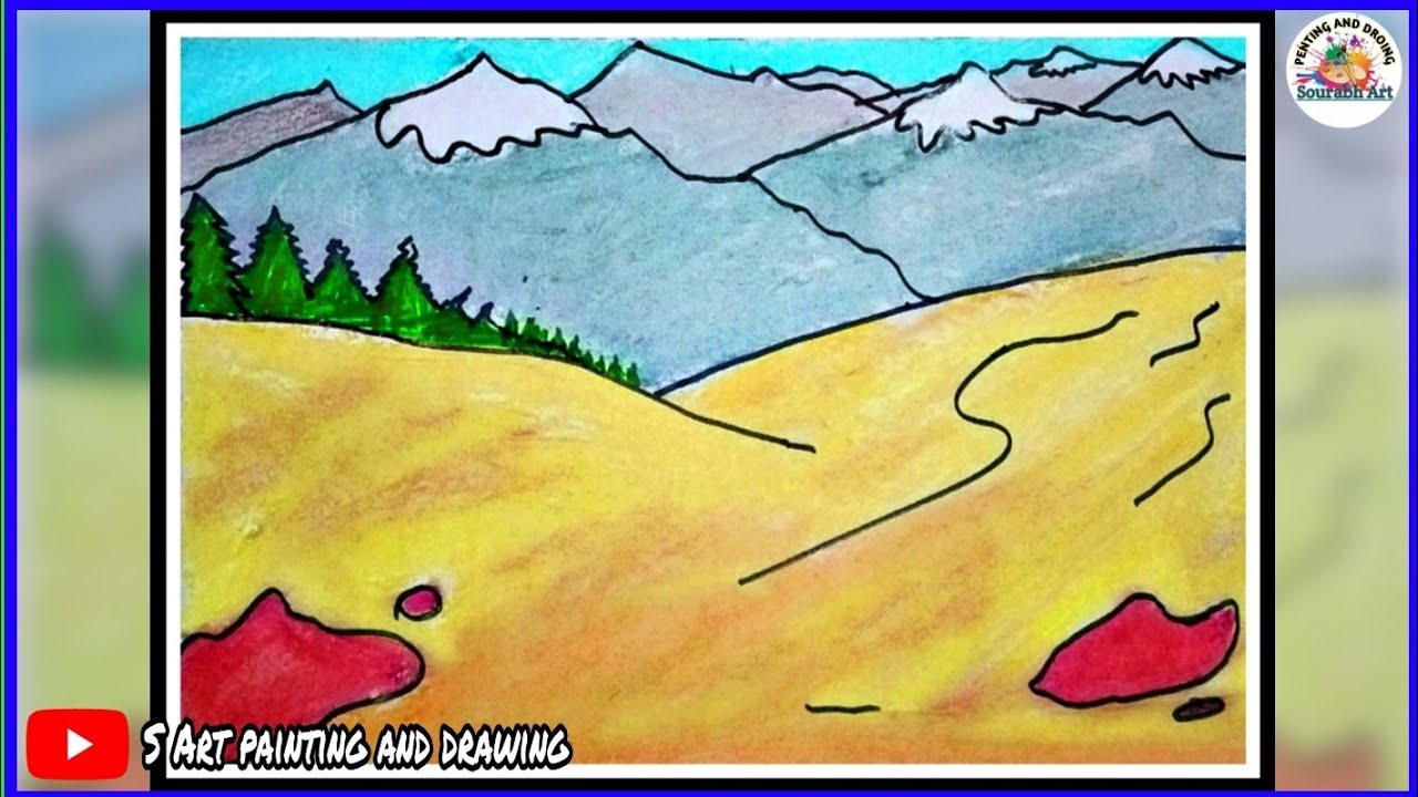 how to draw mountains/mountains draw step by step/mountain drawing simple/how to draw mountain ...