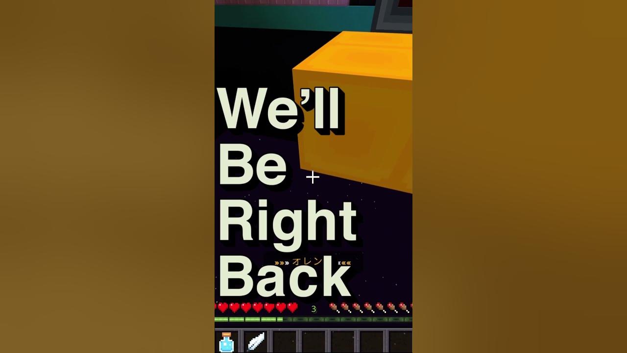 We`ll Be Right Back In Mincraft Hive Youtube