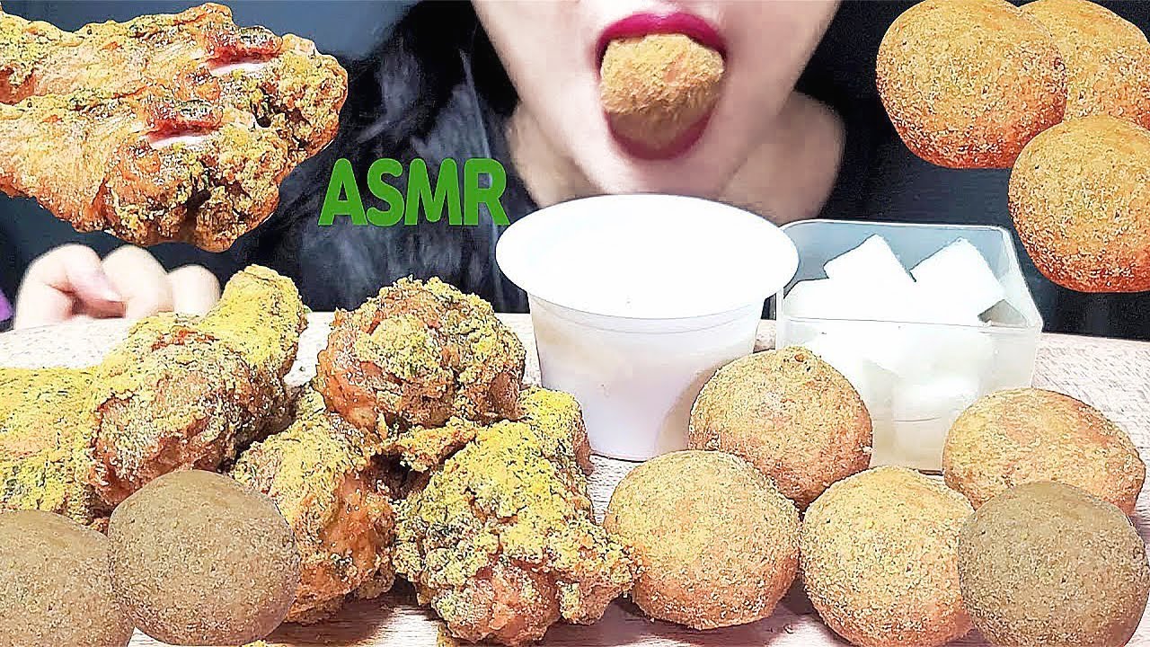 ASMR MUKBANG bhc Prinkle Chicken legs, Cheese Ball Eating Sound MUKBANG ...