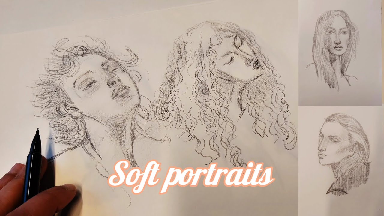 Sketching SOFT PORTRAITS- ASMR - YouTube