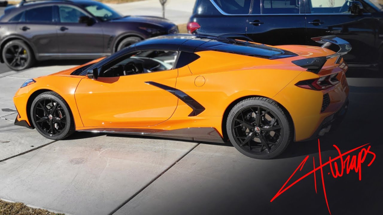 C8 Corvette (ROOF WRAP) and SEAMLESS PPF install! - YouTube
