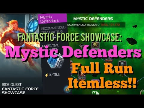 MCOC - Exhibición de Fuerza Fantástica - Defensores Místicos - Carrera Completa - ¡Sin Objetos!