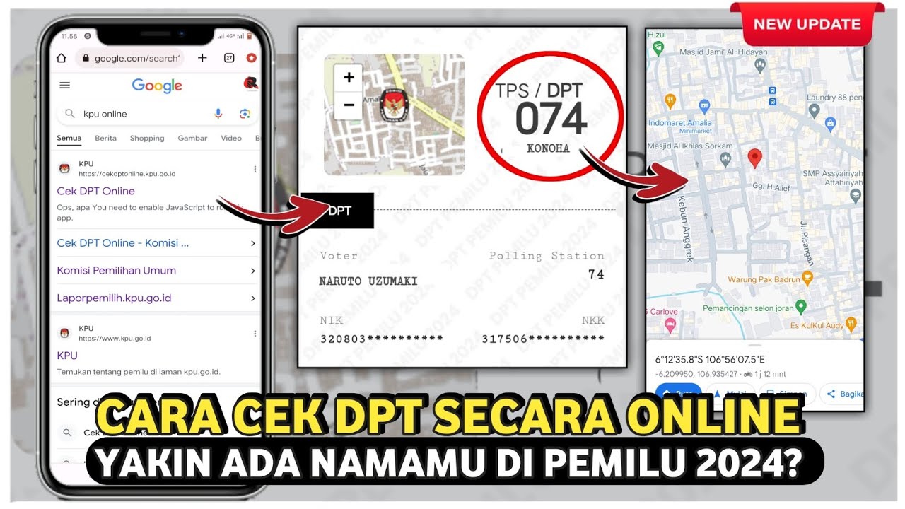 CEK DPT SECARA ONLINE • CEK DPT PEMILU 2024 - YouTube