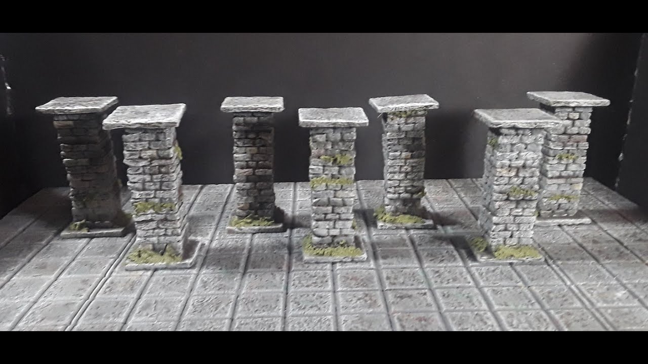 Easy Brick Columns for EZD6 D&D and Tabletop Wargames - YouTube