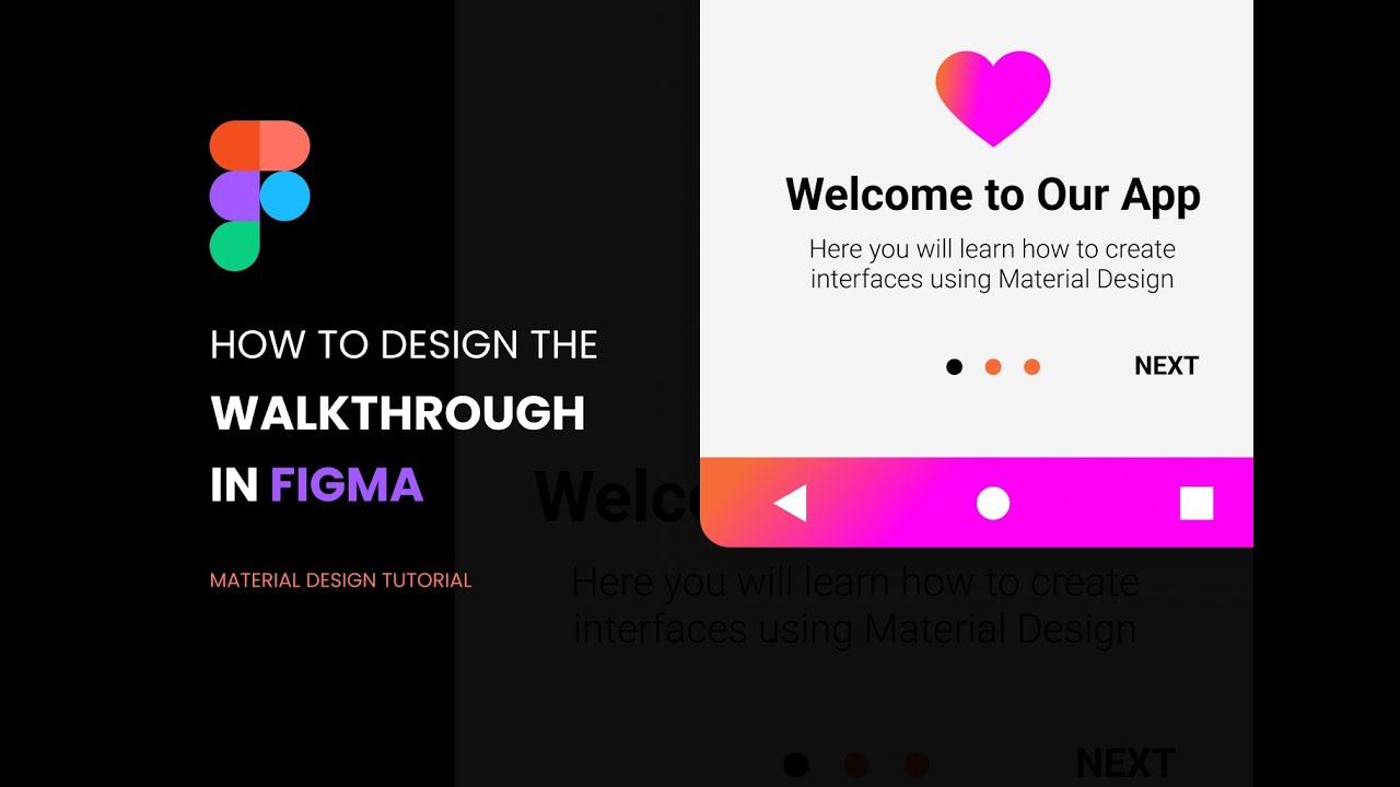 How to Design Walkthrough and Welcome Screen in Figma #MaterialDesign ...