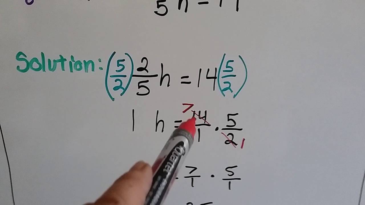 Intro Algebra Word Problems #7a - One-step Equations with Fraction ...