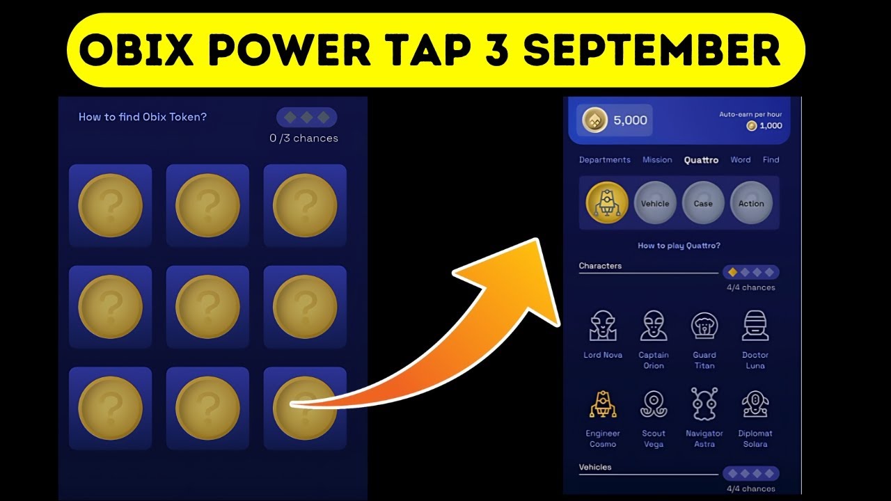3 September Obix Power Tap Find | Obix Power Tap Daily Find Token ...