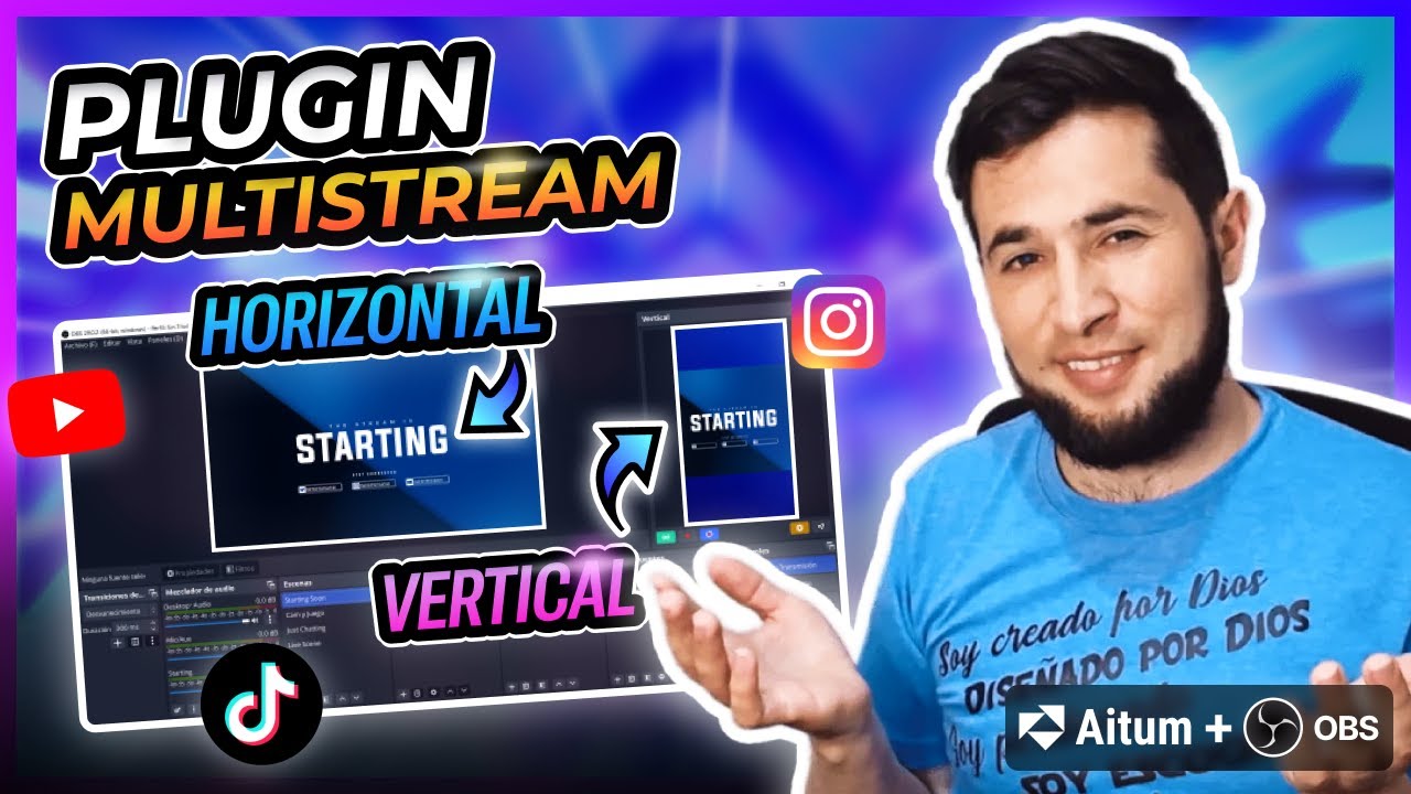 Como TRANSMITIR en HORIZONTAL y VERTICAL con OBS múy facil !! - YouTube