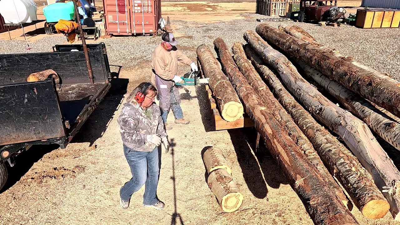Bucking Deck 14 Logs - YouTube