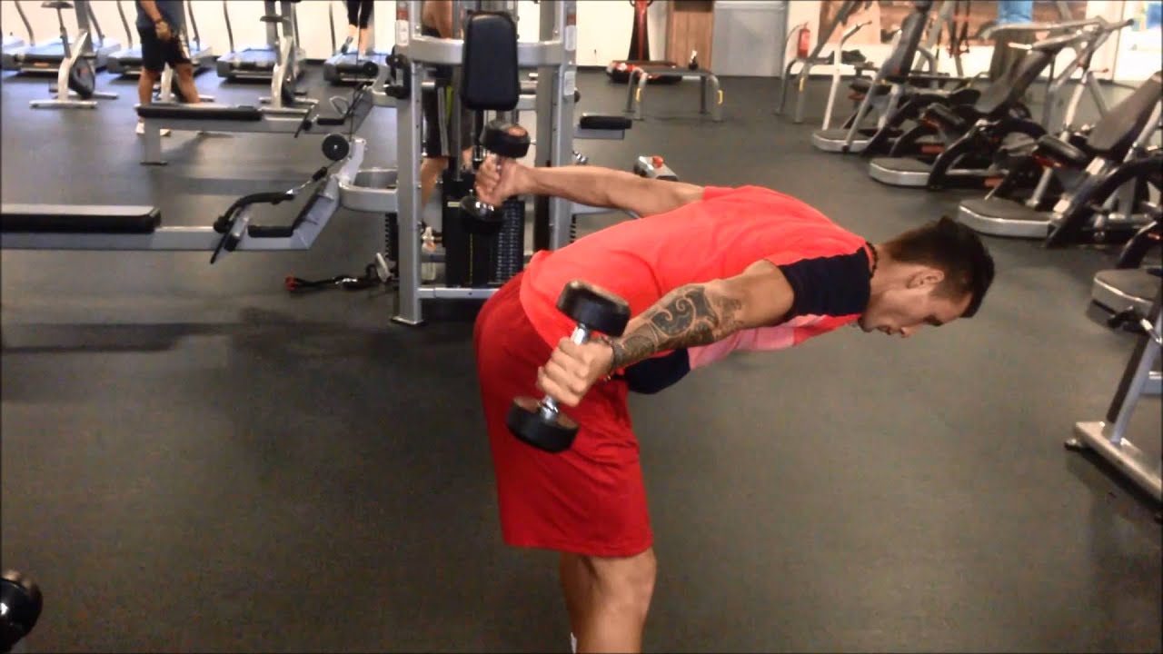 Triceps kickback - two arms - YouTube