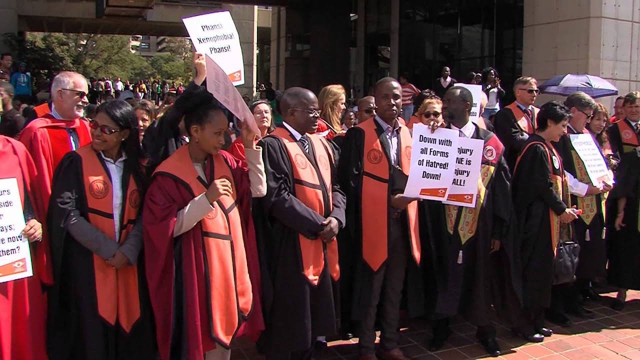 UJ staff and student’s pledge against xenophobia attacks - YouTube